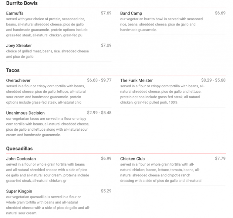 Moe’s Southwest Grill Menu Along With Prices & Hours